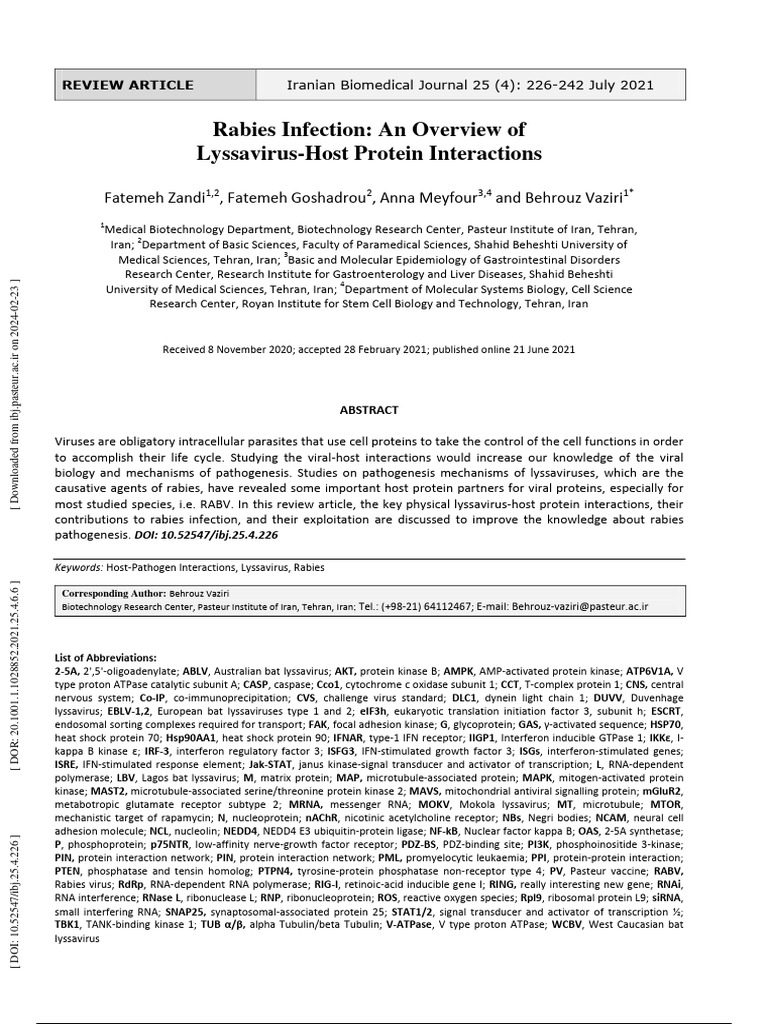 rabies-review | PDF | Virus | Interferon