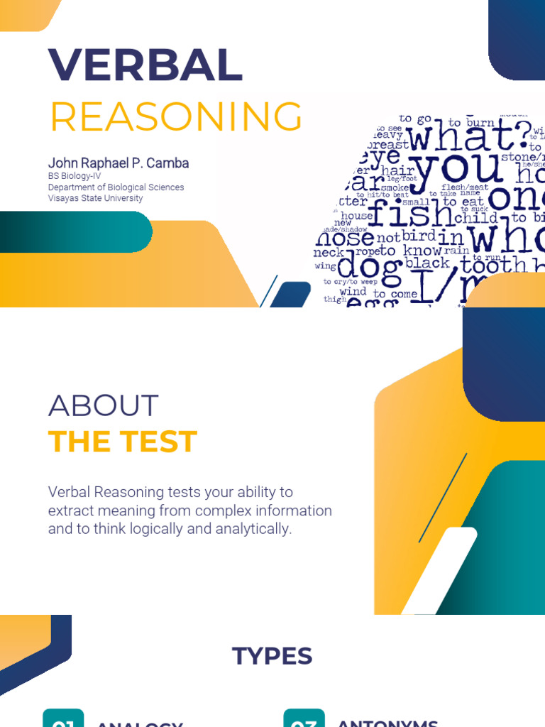 Verbal Reasoning | PDF