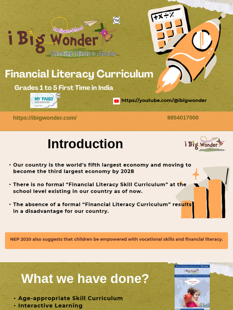 Financial Literacy Curriculum for Kids | PDF | Literacy | Curriculum