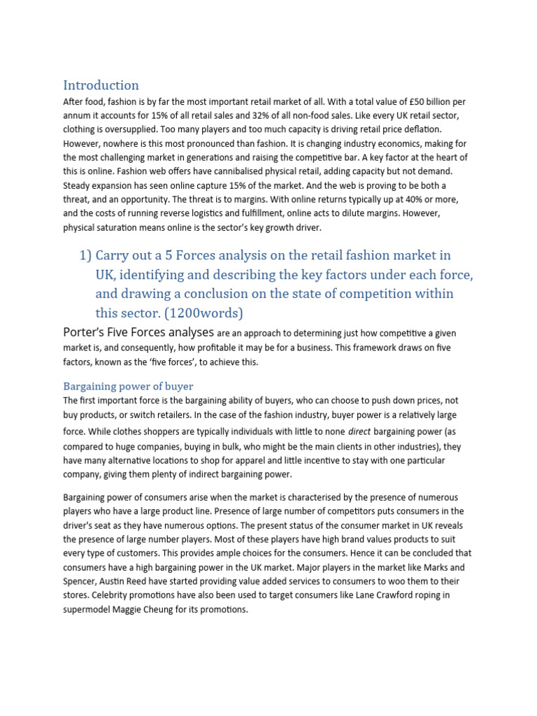 BE-retail sample | PDF | Retail | Supply Chain