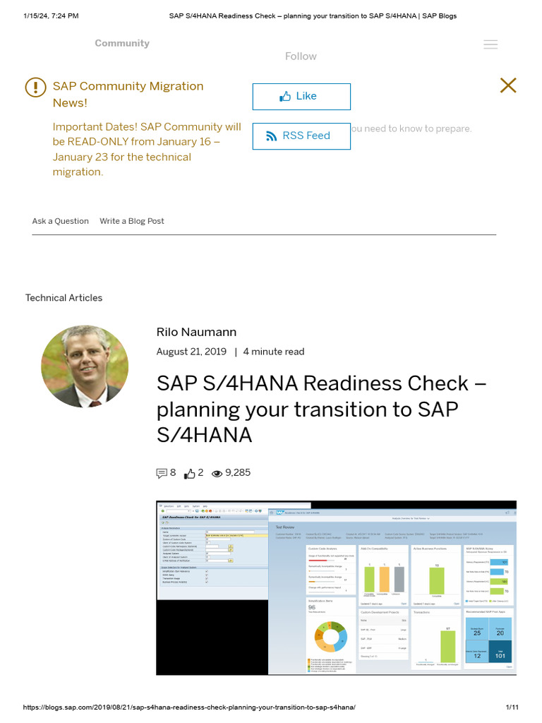 SAP S - 4HANA Readiness Check - Planning Your Transition To SAP S ...