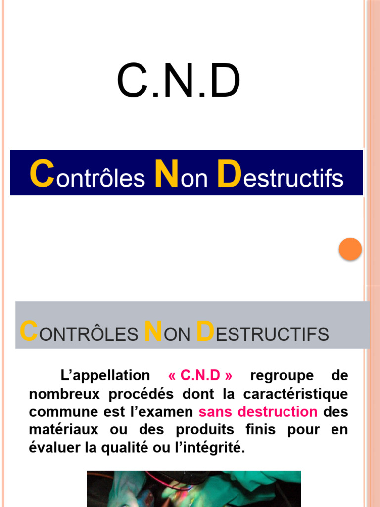 Les CND | PDF | Contrôle non destructif