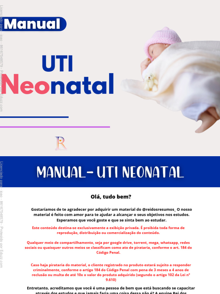 Manual Da Uti Neonatal | PDF | Especialidades médicas | Medicina Clínica