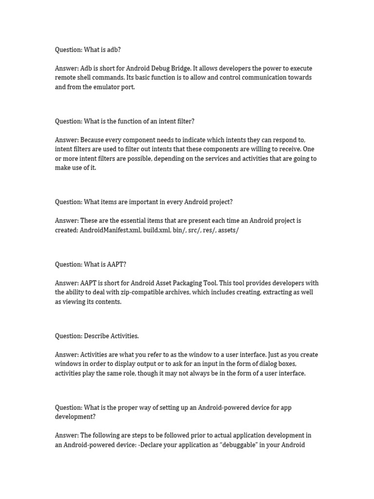Android Development Essentials | PDF | Android (Operating System) | Mobile App