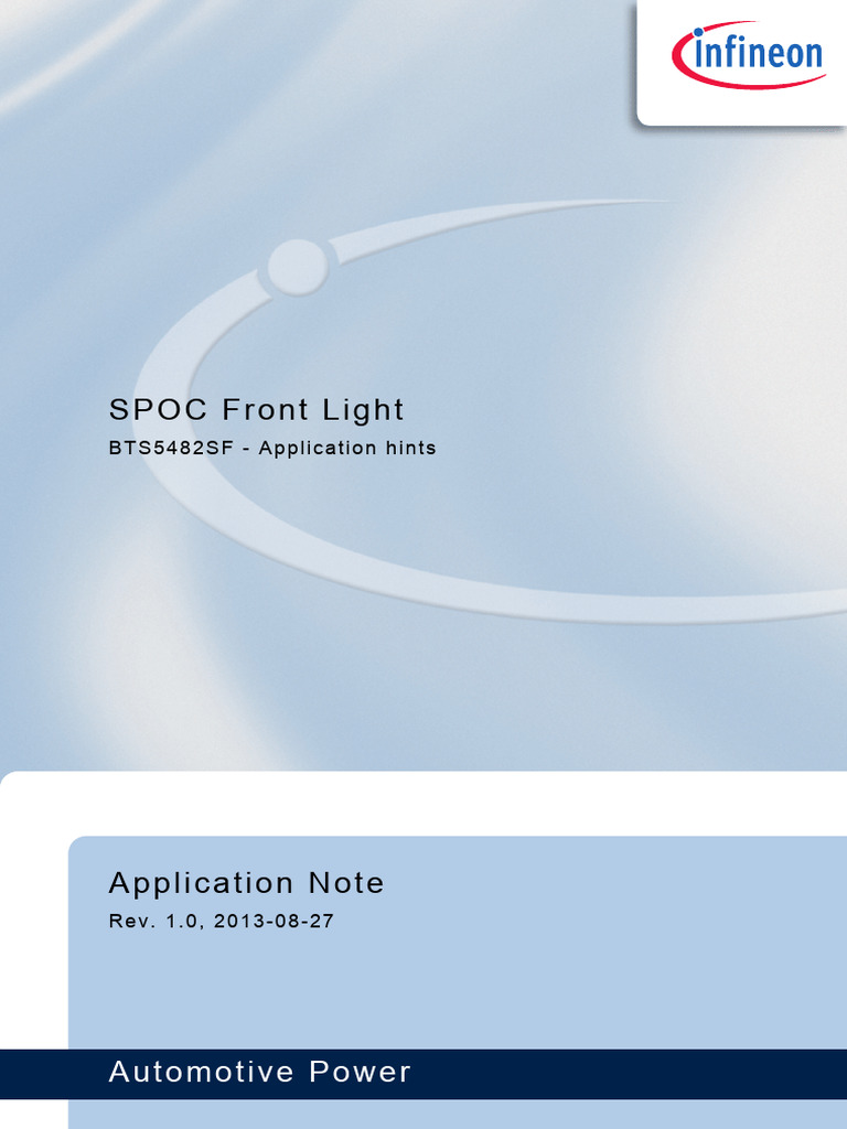 SPOC Front LightBTS5482SF - Application Hint | PDF | Resistor | Capacitor