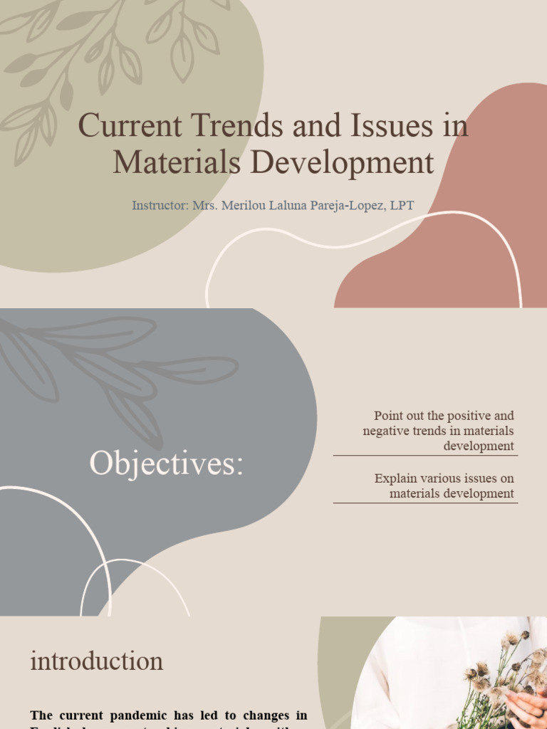 Trends and Issues in Materials Development | PDF | Learning | Language ...
