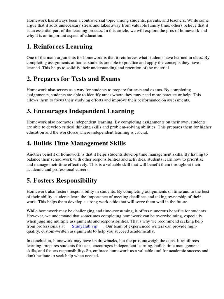 Homework Pros | PDF | Homework | Learning