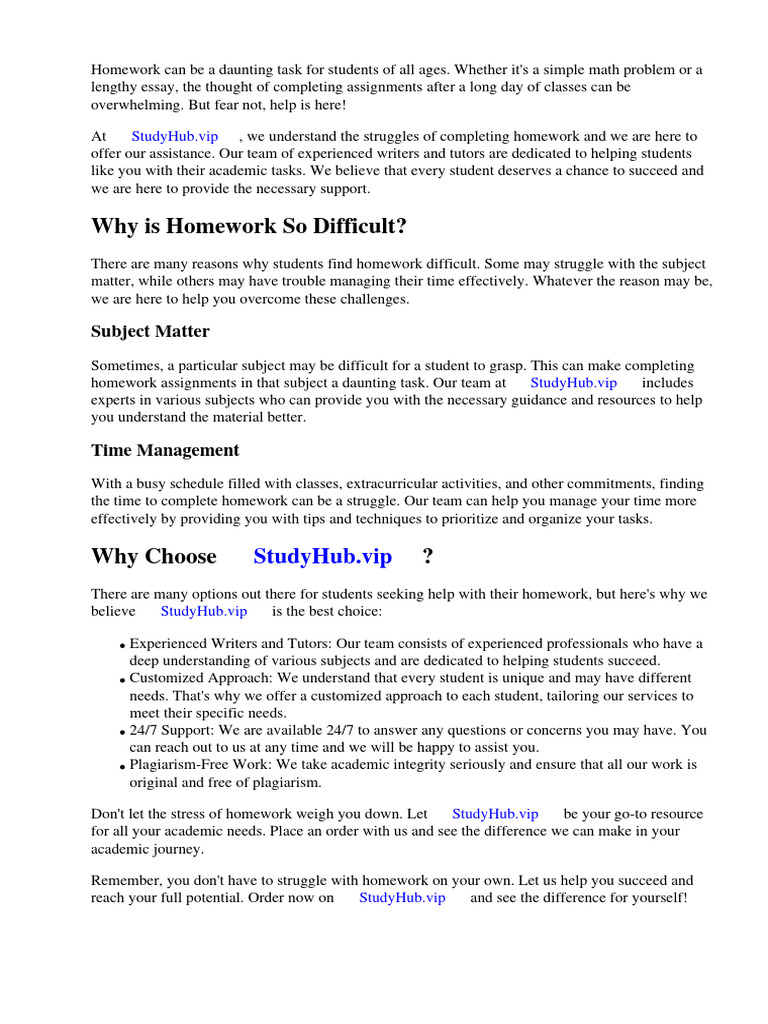 How to Do My Homework | PDF | Homework | Procrastination