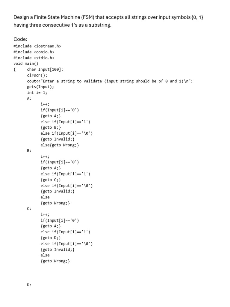 Theory of Computation Lab File | Download Free PDF | Computer ...