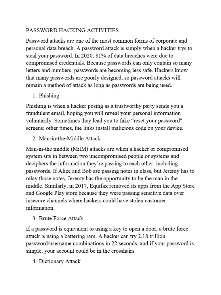 Types of hacking | PDF