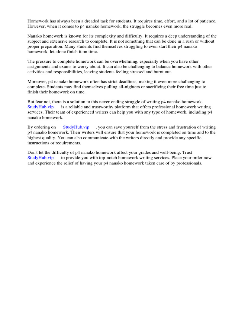 p4 Nanako Homework | PDF