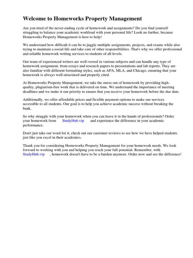 Homeworks Property Management | PDF | Property Management | Landlord