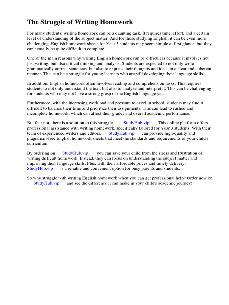 English Homework Sheets Year 3 | PDF | Homework | Worksheet