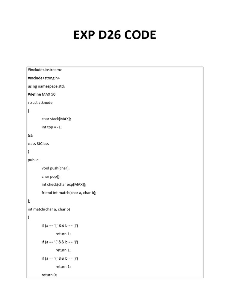 Exp D26 | PDF | Computer Programming | C++