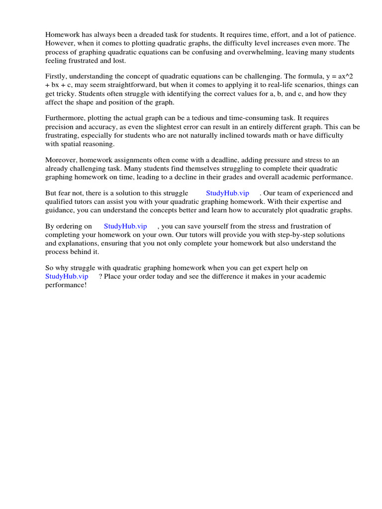 Plotting Quadratic Graphs Homework | PDF | Quadratic Equation | Http Cookie