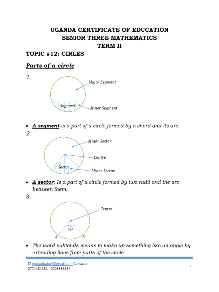 CIRCLES | PDF | Circle | Elementary Mathematics