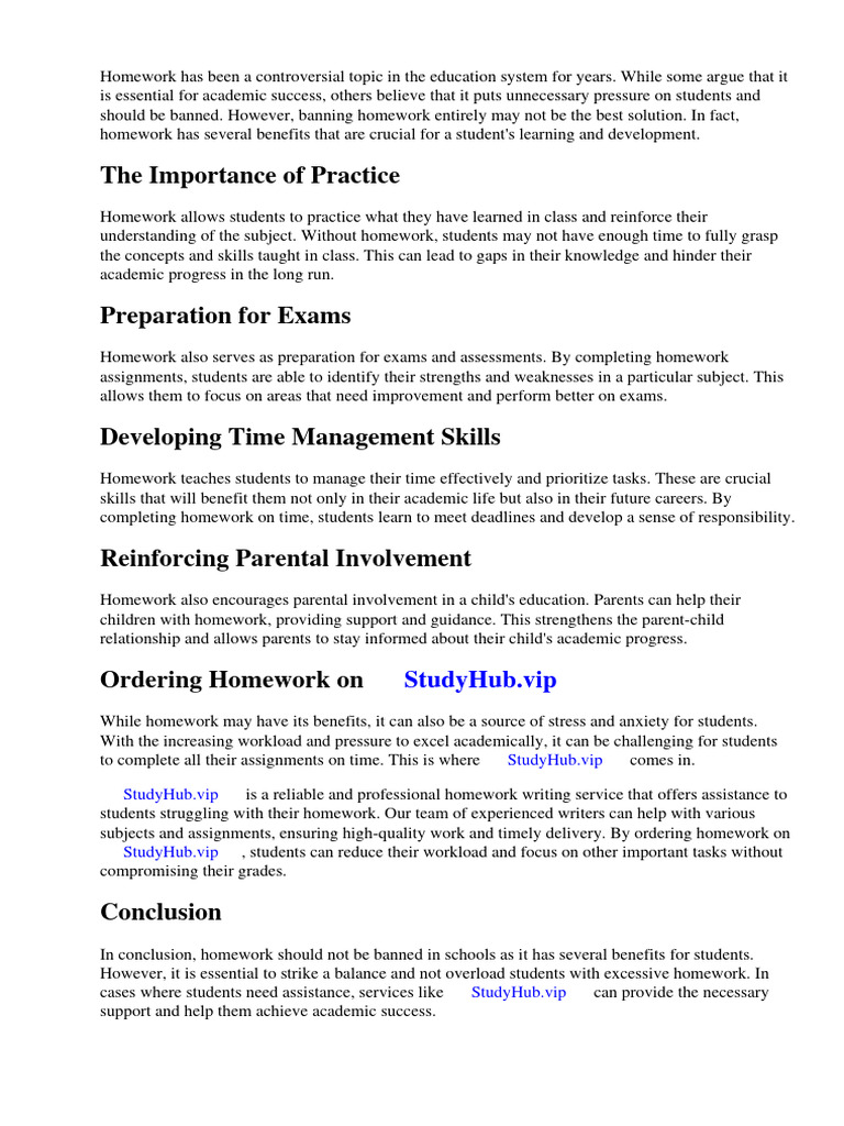 Benefits and Drawbacks of Homework | PDF | Homework | Learning