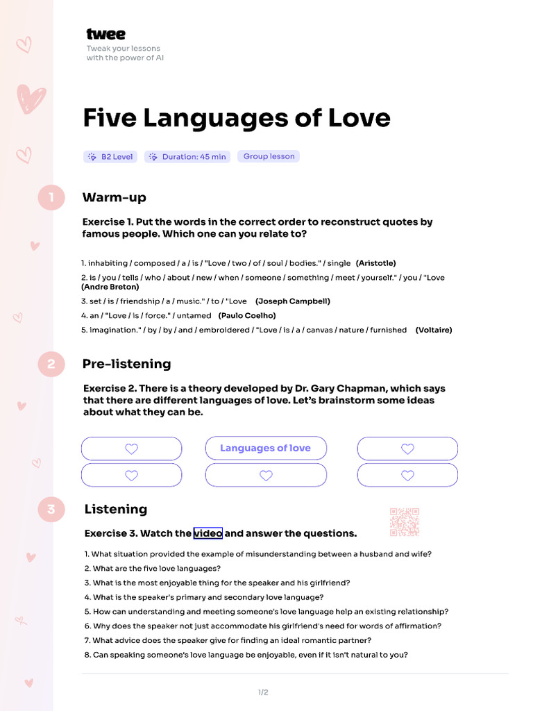 Five Languages of Love b2 | PDF | Love