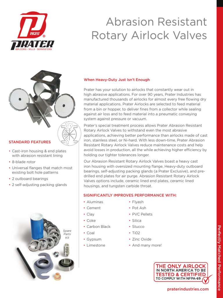 Prater Abrasion Resistant Airlocks | PDF | Materials | Building Materials