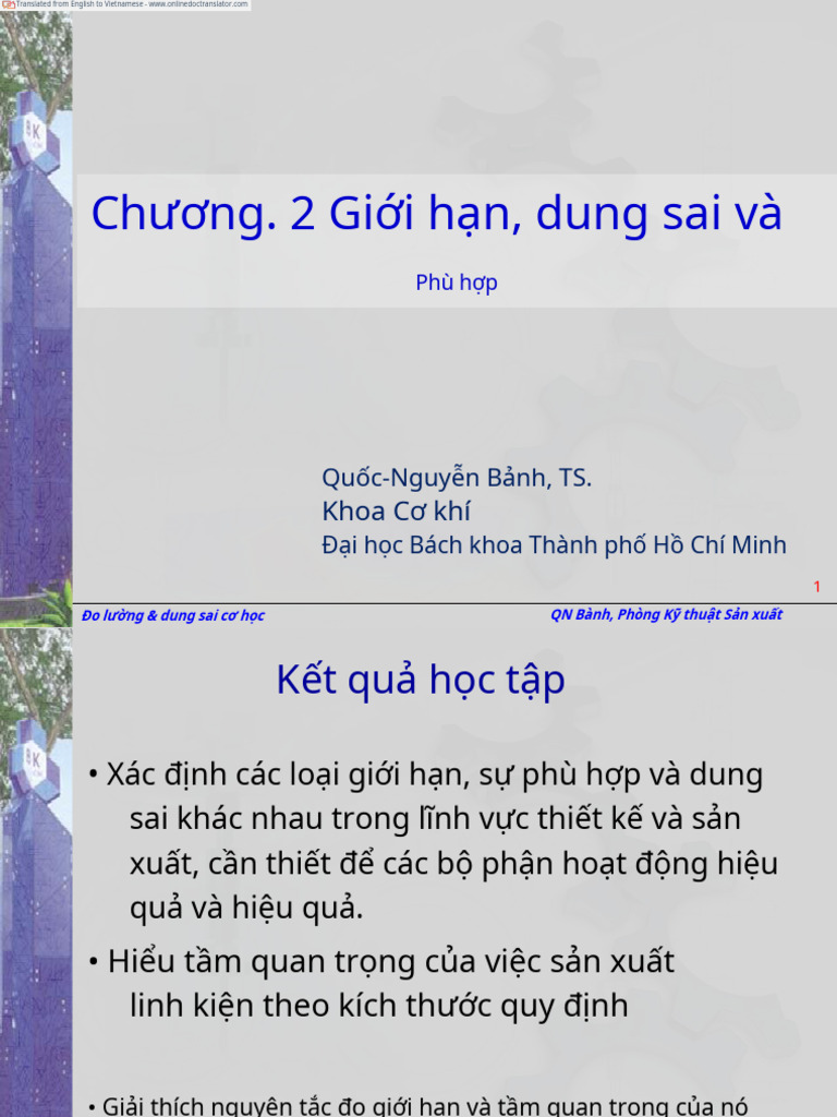 Chapter 2. Limits, Tolerance and Fits - Revised - En.vi | PDF