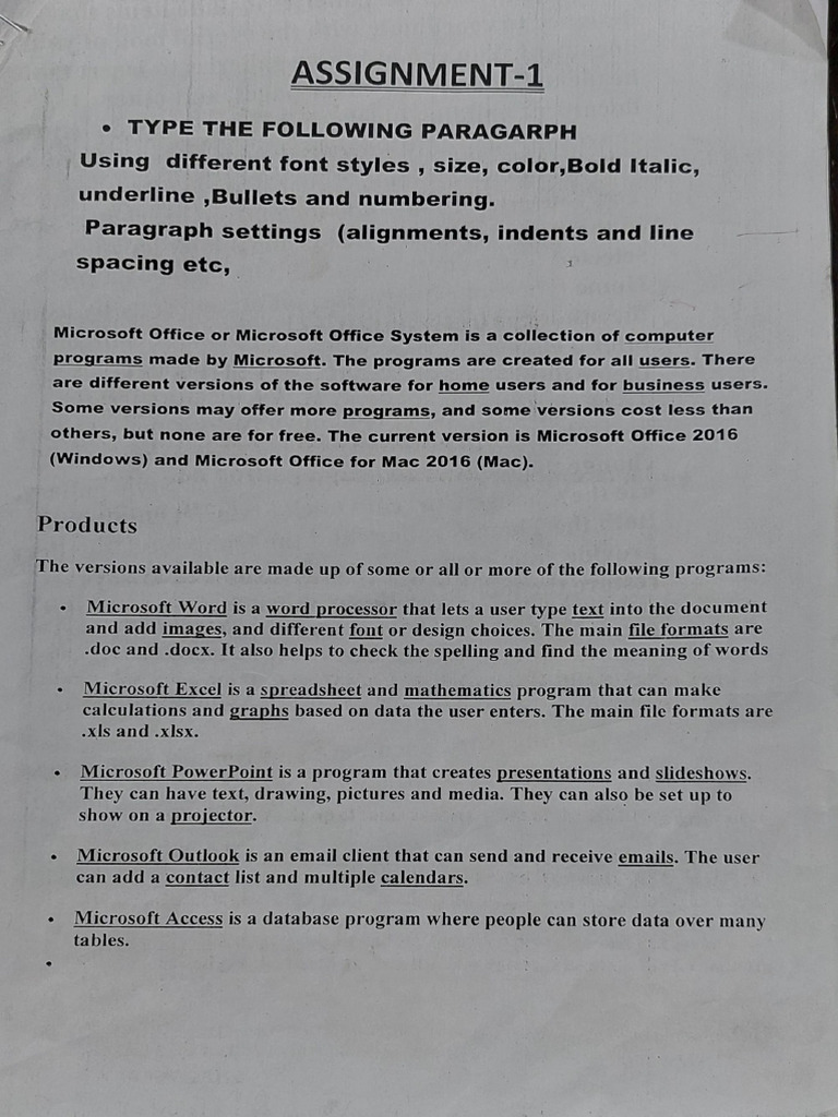 Word Assignment | PDF