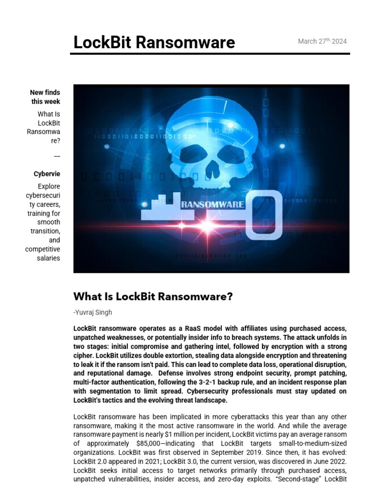 LockBit Ransomware | PDF | Ransomware | Security