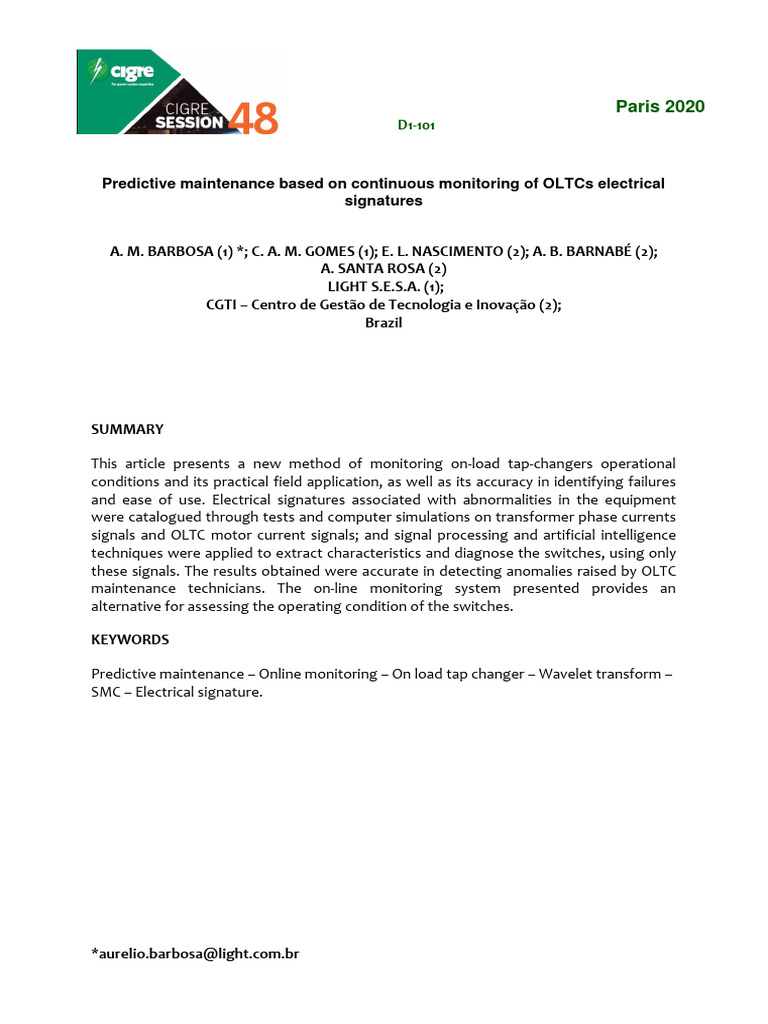 D1-101-2020 - Predictive Maintenance Based On Continuous Monitoring of ...