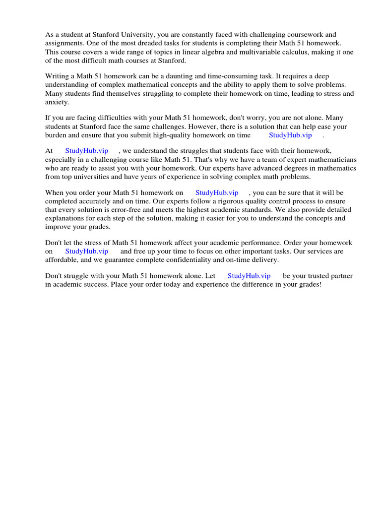 Math 51 Homework Stanford | Download Free PDF | Mathematics | Homework