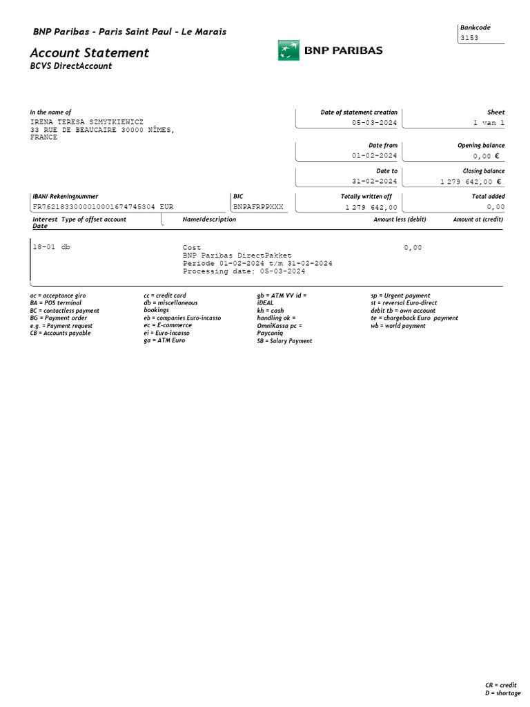 BNP Paribas - Paris Saint Paul - Le Marais | PDF | Debit Card ...