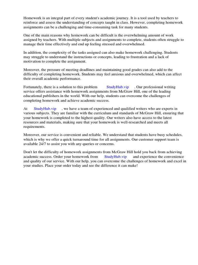 Homework Mcgraw Hill | PDF | Homework | Privacy