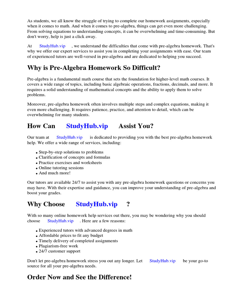 Help With Math Homework Pre-Algebra | PDF | Mathematics | Algebra