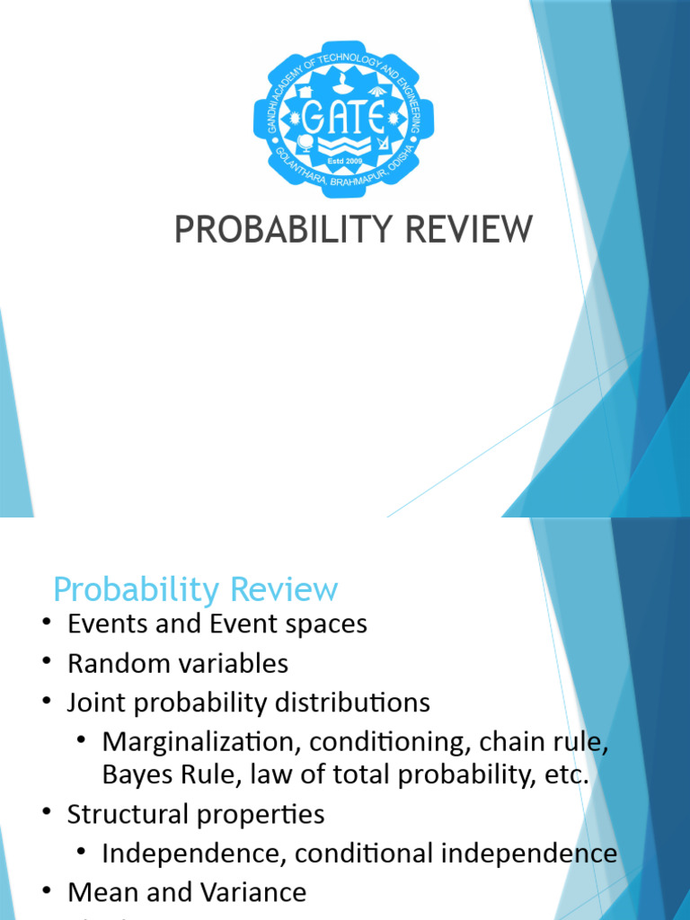 Probability Review | PDF | Probability Distribution | Probability ...