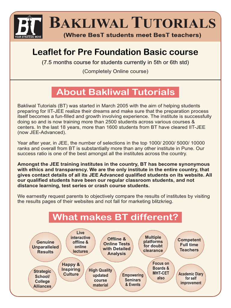 PRE FOUNDATION BASIC ONLINE LEAFLET 2024 (5) - Compressed | Download Free PDF | Area