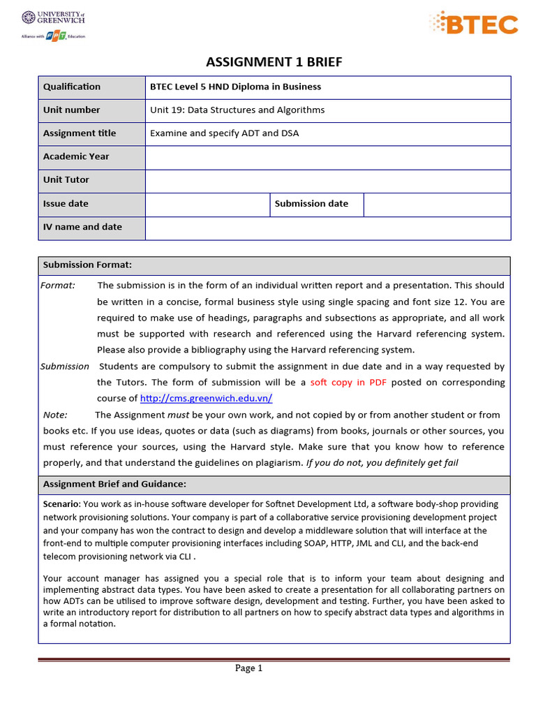 Unit 19 - Assignment Brief 1 | Download Free PDF | Software Engineering ...