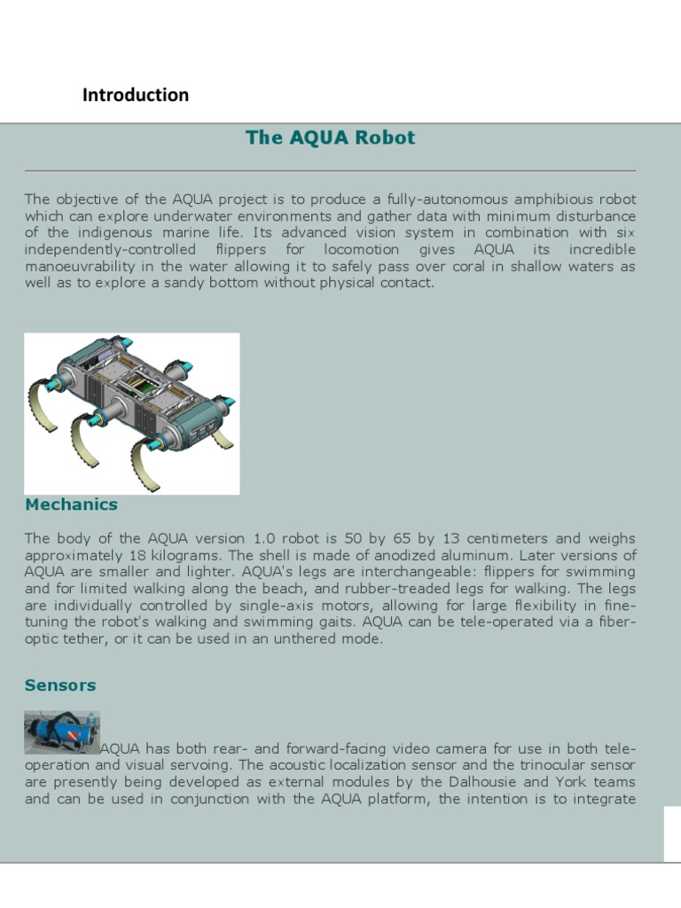 The AQUA Project | PDF | Electric Motor | Force