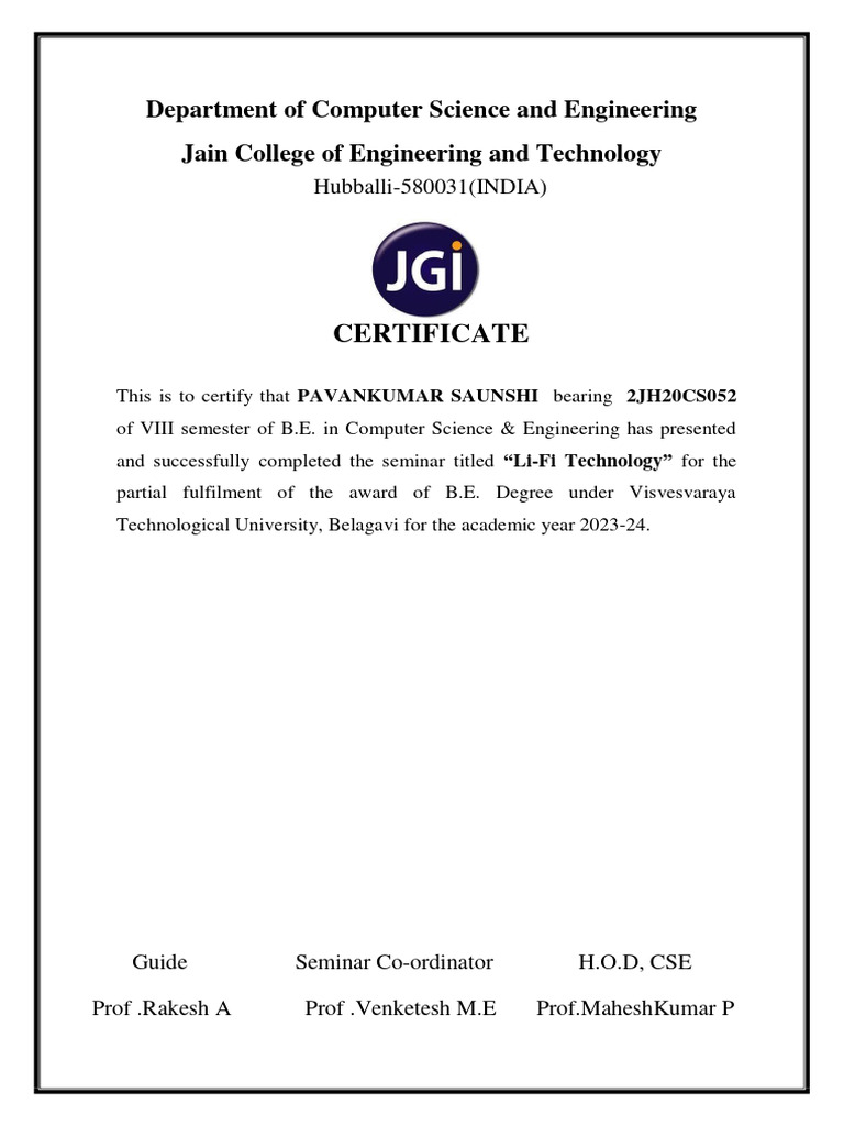 Certificate | PDF | Computer Engineering | Information And Communications Technology