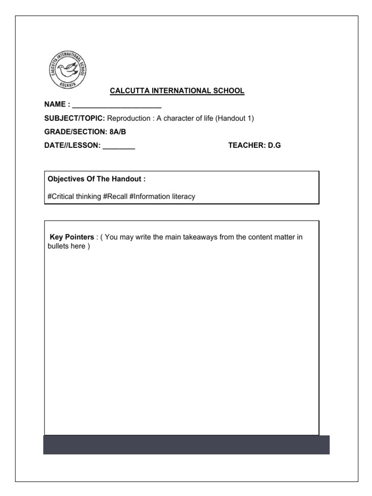 Reproduction - A Character of Life | PDF | Childbirth | Reproduction