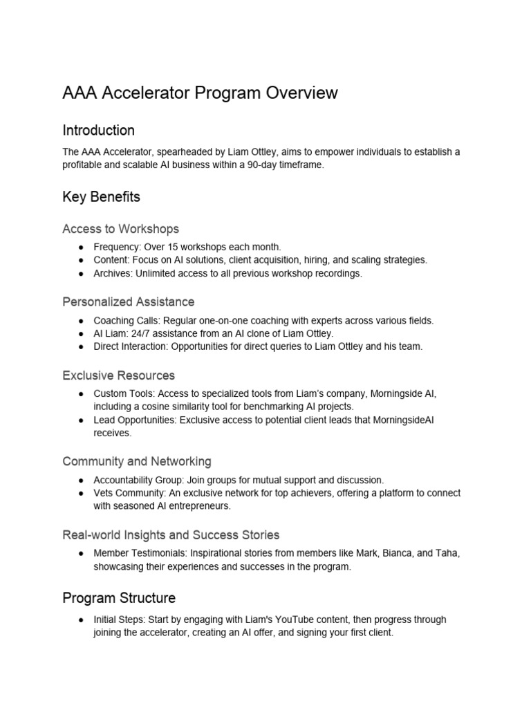 Edited AAAccelerator Program Overview | PDF | Artificial Intelligence | Intelligence (AI ...