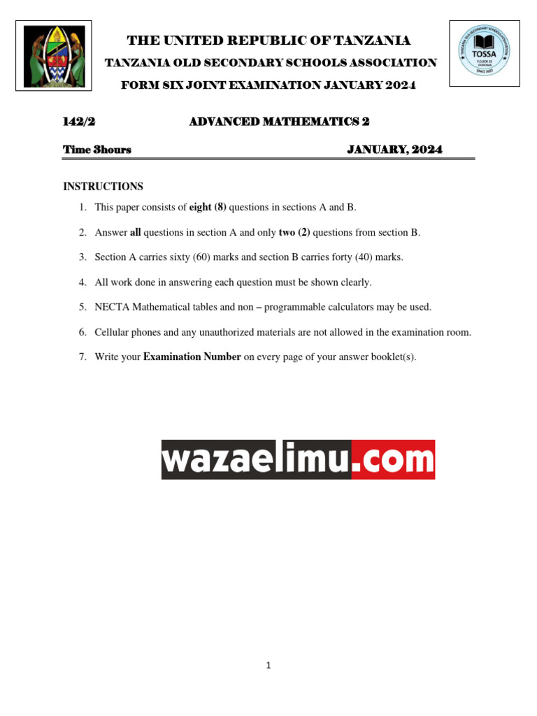 Advanced Mathematics 2 | PDF | Mathematics | Applied Mathematics