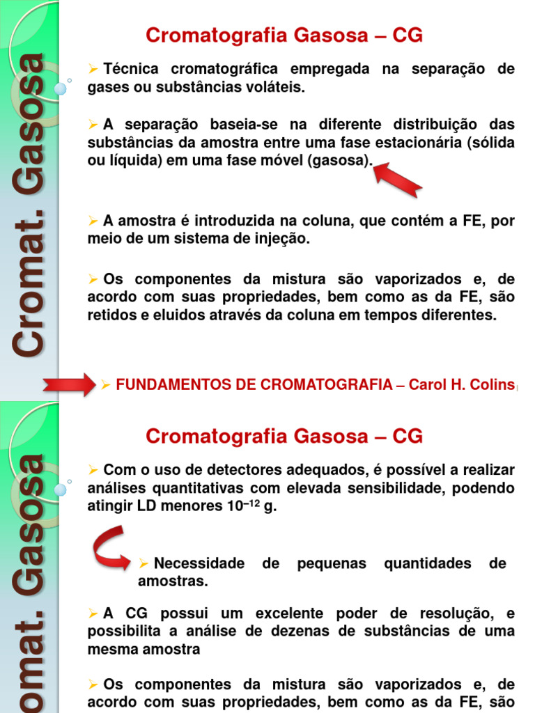 Cromatografia Gasosa | PDF | Cromatografia em fase gasosa | Cromatografia