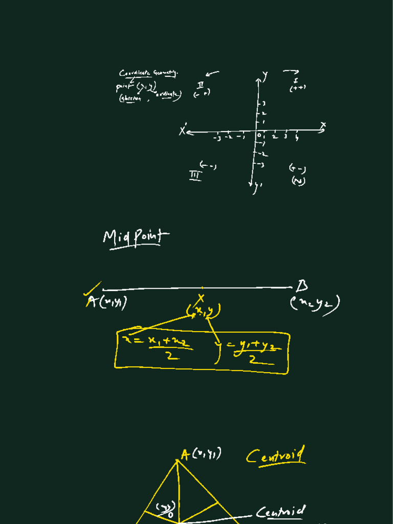 All Formula of Coordinate Geometry | PDF