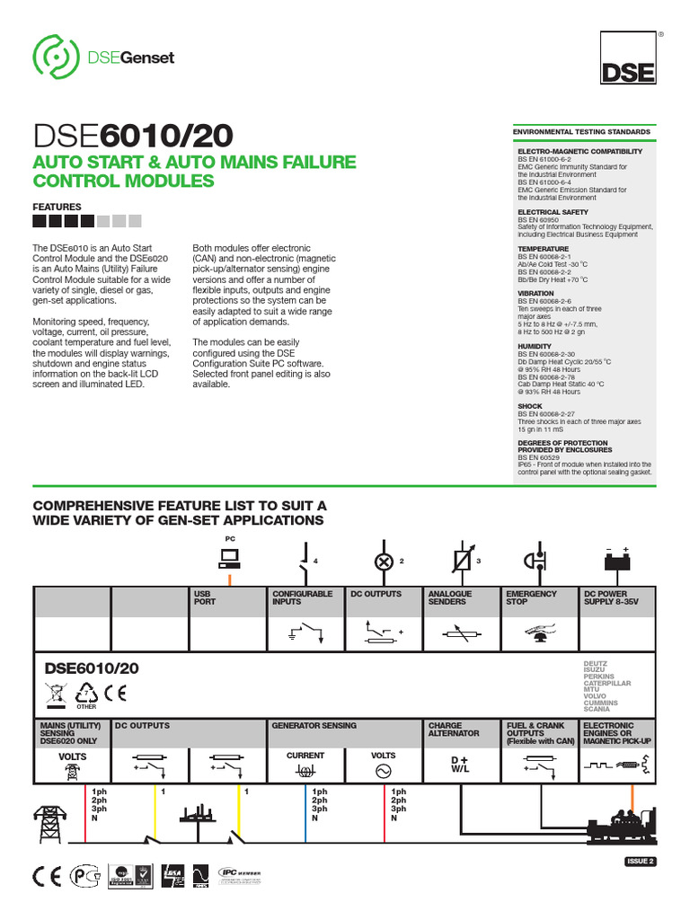 dse6010-20-data-sheet (1) | PDF | Mains Electricity | Electromagnetic ...