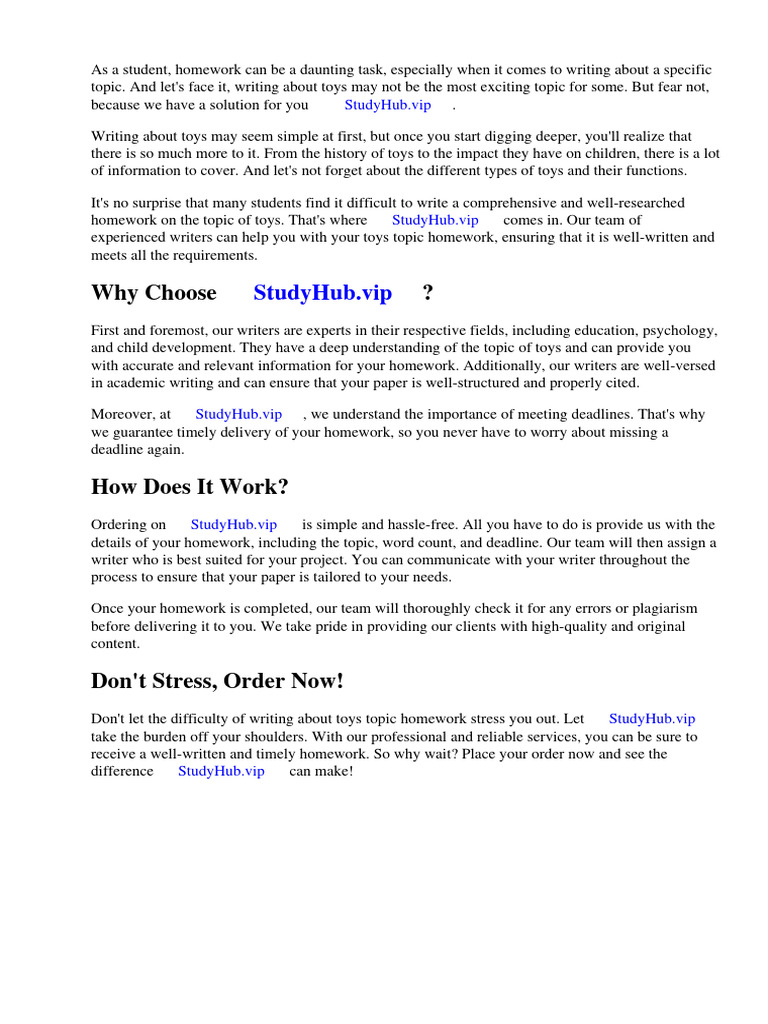 Toys Topic Homework | PDF | Toys | Http Cookie