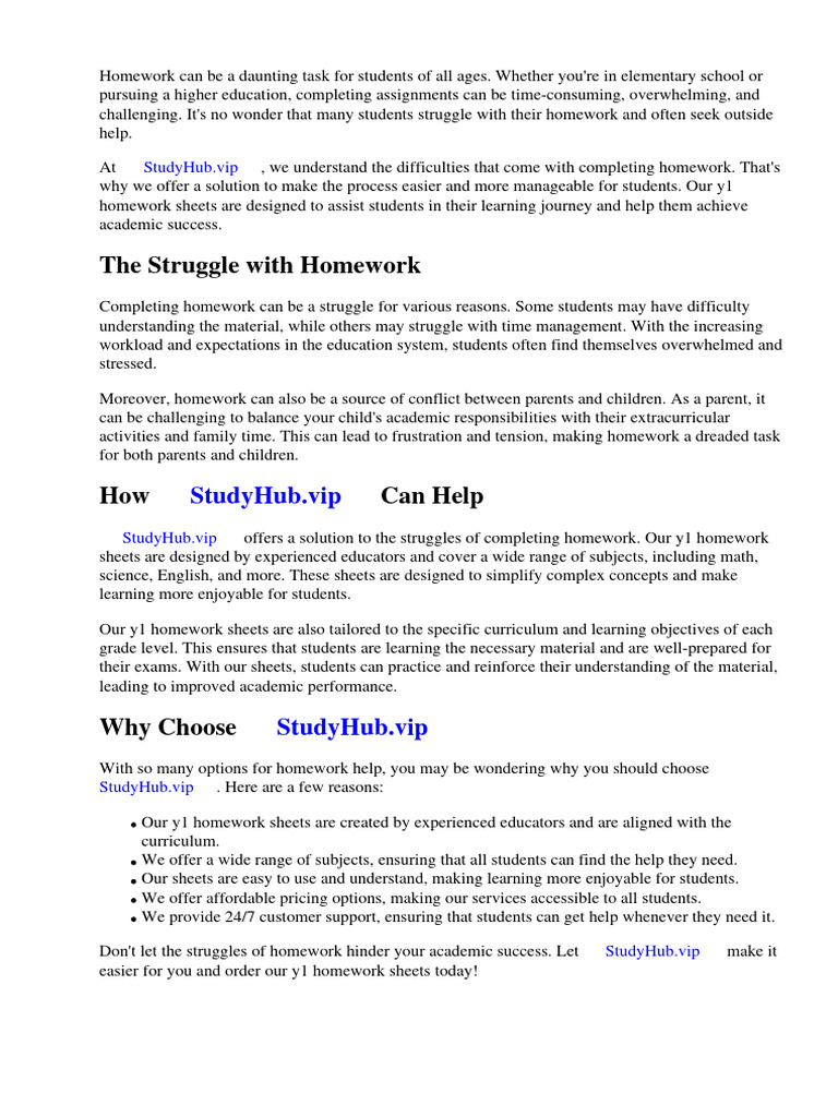Y1 Homework Sheets | Download Free PDF | Homework | Facebook
