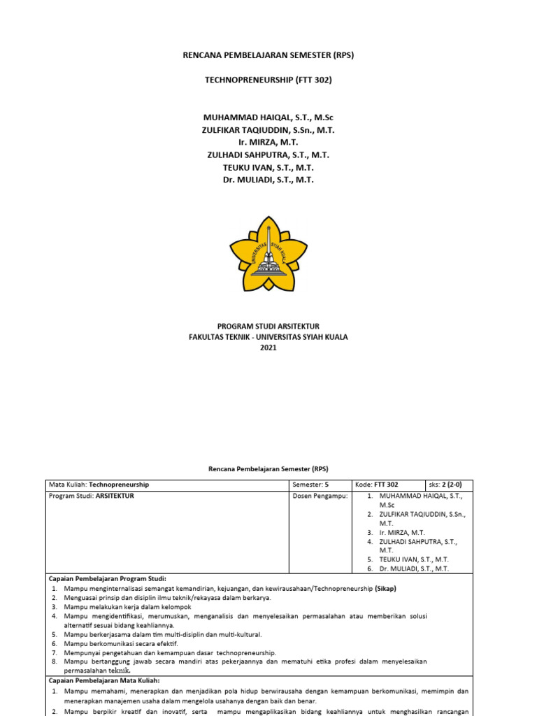 RPS Technopreneurship Template | PDF