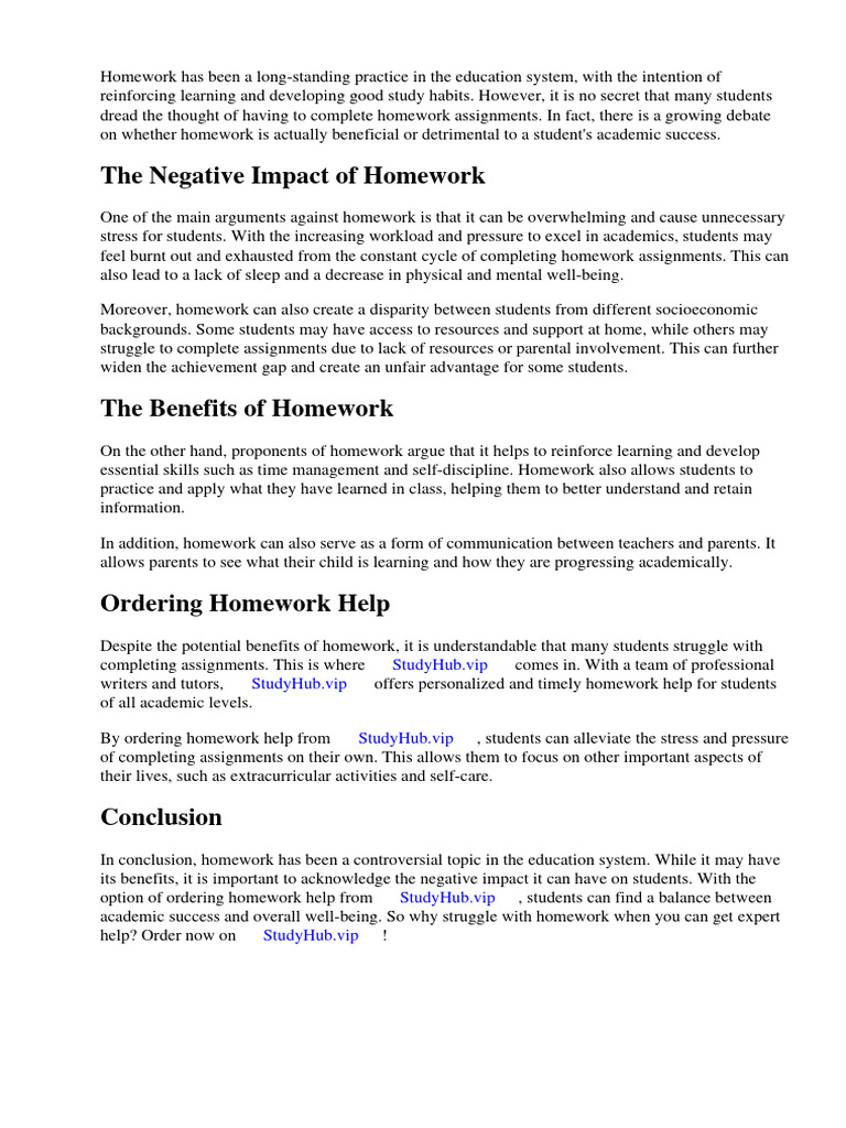 Peoples Thoughts On Homework | PDF | Homework