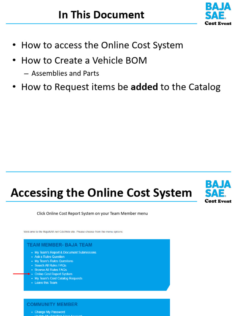 Baja SAE - Creating A BOM | PDF | Screw | List Price
