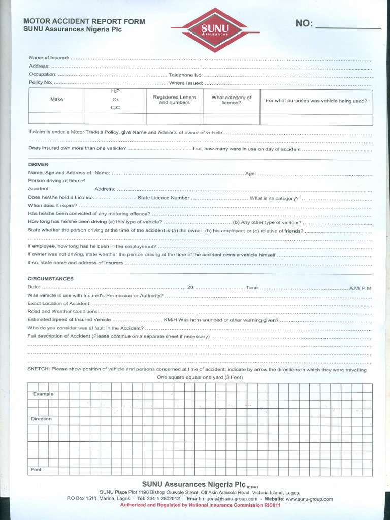 MOTOR ACCIDENT CLAIM FORM | PDF
