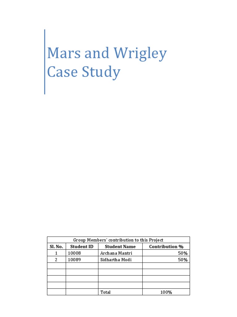Mars-Wrigley Acquisition Analysis | PDF | Mergers And Acquisitions ...