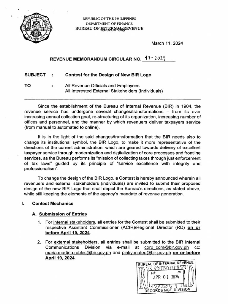 RMC No. 47-2024 | PDF